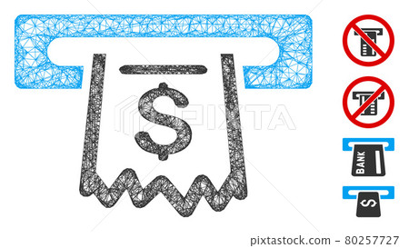 Paper Receipt Terminal Web Vector Mesh... - Stock Illustration ...