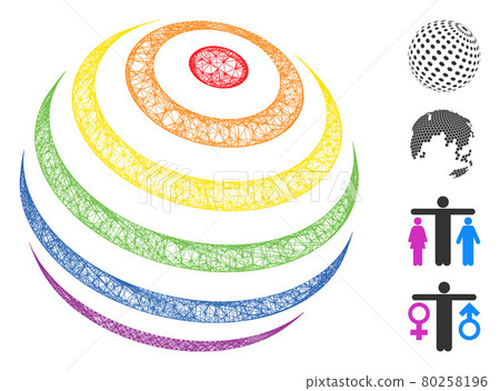 LGBT Color Stripes Abstract Sphere Web Vector... - Stock Illustration ...
