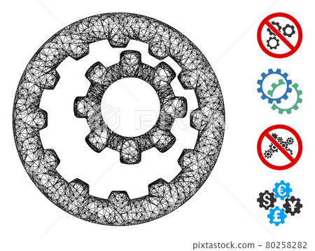Internal Gears Web Vector Mesh Illustration - Stock Illustration ...