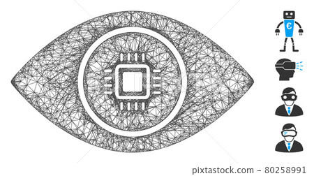 Electronic Vision Web Vector Mesh Illustration - Stock Illustration ...