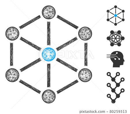 Structure Web Vector Mesh Illustration - Stock Illustration [80259313 ...