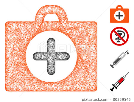 First Aid Web Vector Mesh Illustration - Stock Illustration [80259545 ...