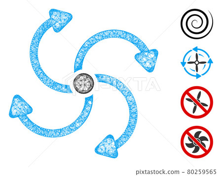 Fan Rotation Web Vector Mesh Illustration - Stock Illustration ...