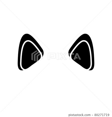 Vector flat cat ears - Stock Illustration [80271719] - PIXTA