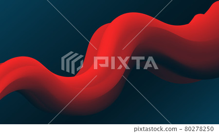Red Abstract fluid wave. Modern gradient shape - Stock Illustration ...