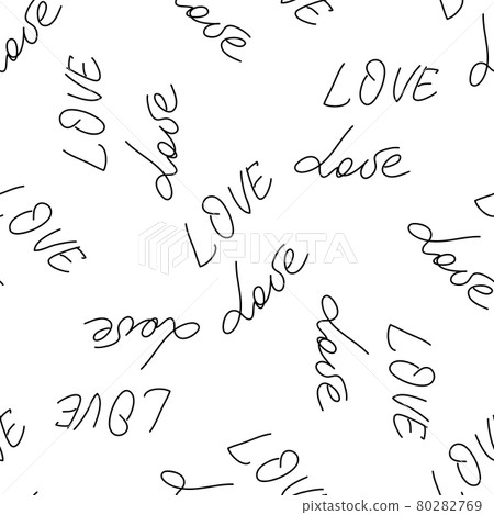 Love text Seamless pattern. Text backgrounds... - Stock Illustration ...