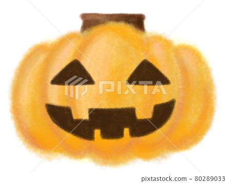 Orange pumpkin jack-o-lantern - Stock Illustration [80289033] - PIXTA