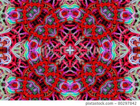 Abstract pattern of bright multicolored threads - Stock Illustration ...