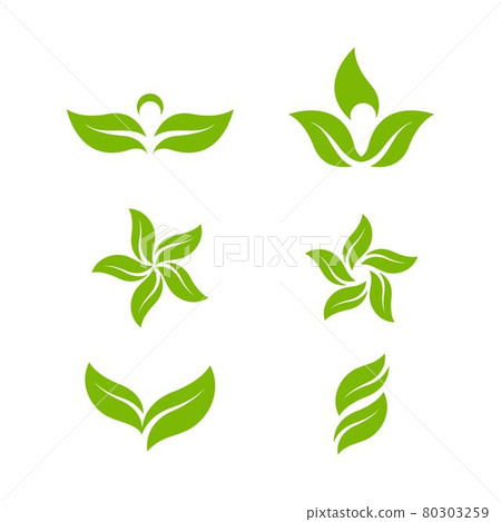 Green Tree leaf ecology nature element - Stock Illustration [80303259 ...