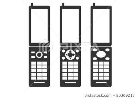 Garakei feature phone mobile phone illustration - Stock Illustration ...