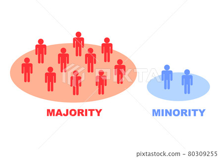 Majority and minority vector illustrations - Stock Illustration ...