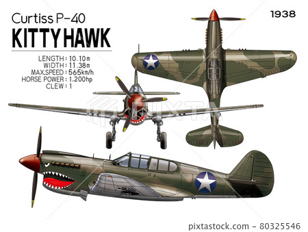 P40 Kitty Hawk - Stock Illustration [80325546] - PIXTA