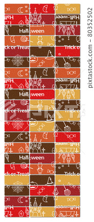 Halloween pattern brick-like wallpaper... - Stock Illustration ...