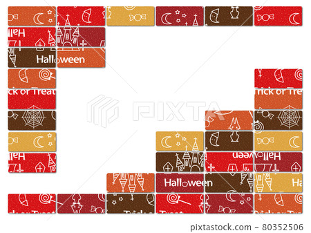 Halloween pattern brick-like wallpaper... - Stock Illustration ...