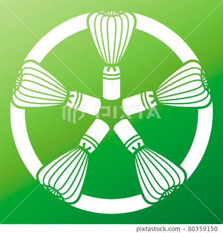 Family crest-style icon Chasen tool Japanese crest - Stock Illustration ...