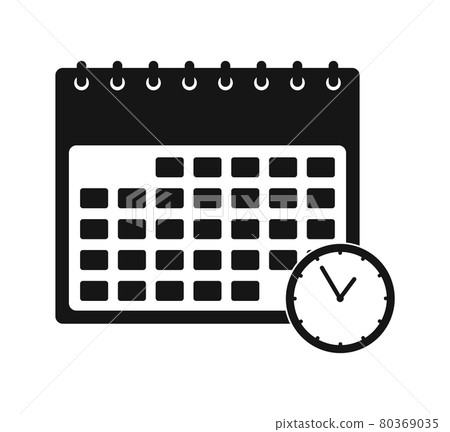 Schedule management icon. flat style vector EPS. - Stock Illustration ...