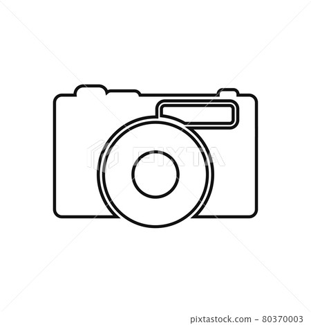 Camera line icon. Flat style vector EPS. - Stock Illustration [80370003 ...