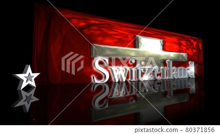 Swiss flag and text on the floor 2-1-1 - Stock Illustration [80371856 ...