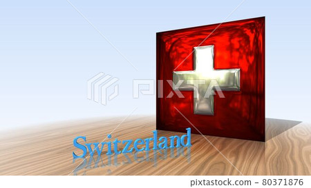 Swiss flag and text on the floor 4-1-3 - Stock Illustration [80371876 ...