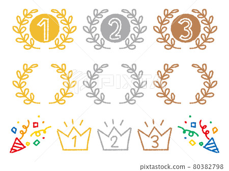 Cute handwritten ranking icon set (rough lines) - Stock Illustration ...
