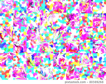 Checkered pattern full color abstract painting... - Stock Illustration ...