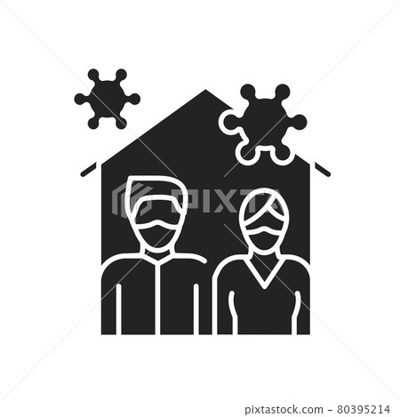 Self isolation line color icon. Sign for web... - Stock Illustration ...