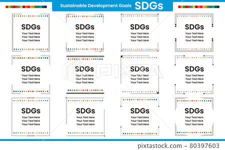 Simple frame using 17 colors of SDGs (with... - Stock Illustration ...