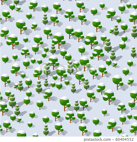 Garden park Isometric forestry landscape green... - Stock Illustration ...