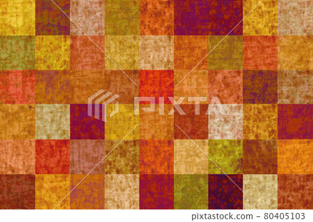 Orange grid cloth texture - Stock Illustration [80405103] - PIXTA