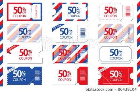Coupon design illustration set - Stock Illustration [80439104] - PIXTA