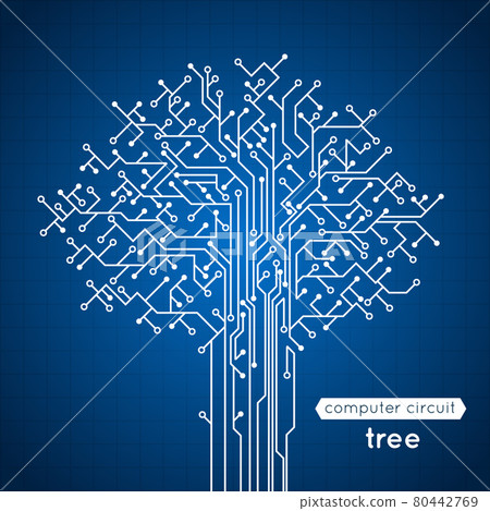 Circuit Board Tree - Stock Illustration [80442769] - PIXTA