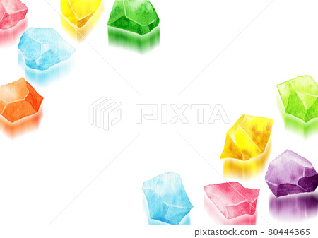 Analog watercolor Amber sugar frame of various... - Stock Illustration ...