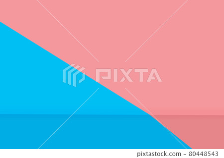 Empty space studio room pink and blue colorful... - Stock Illustration ...