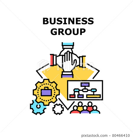 Business Group Vector Concept Color Illustration - Stock Illustration ...