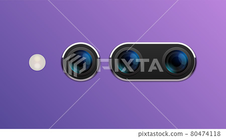 Camera phone lens mobile 3d vector icon. Smart... - Stock Illustration ...