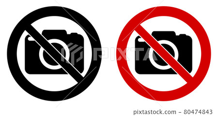 Photography not allowed sign. Camera icon in... - Stock Illustration ...