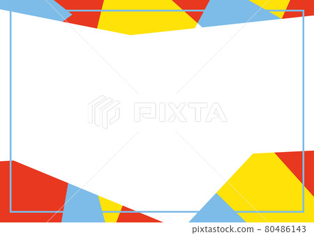3-color geometric background frame - Stock Illustration [80486143] - PIXTA