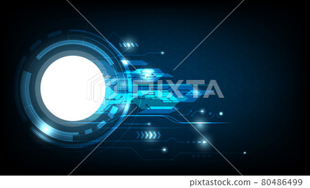 circle digital hi-tech technology... - Stock Illustration [80486499 ...