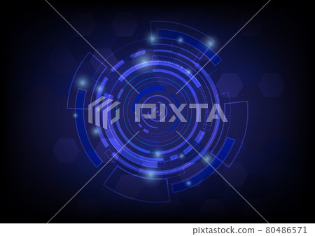 circle digital hi-tech technology... - Stock Illustration [80486571 ...