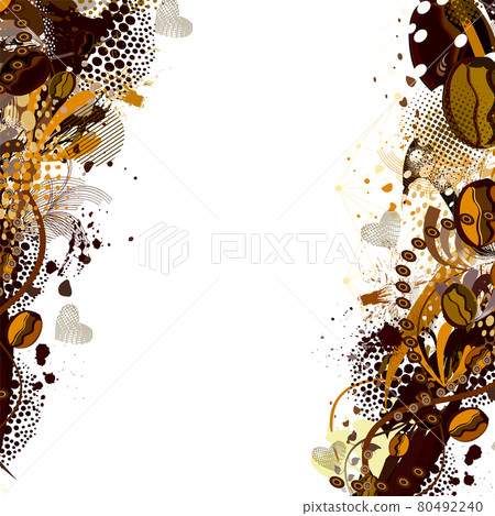 Abstract background with coffee beans. Vector... - Stock Illustration ...
