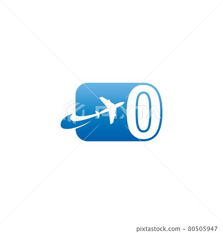 Number zero with plane logo icon design vector-插圖素材 [80505947] - PIXTA圖庫