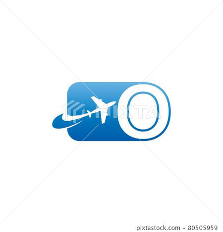 Letter O with plane logo icon design vector - Stock Illustration ...