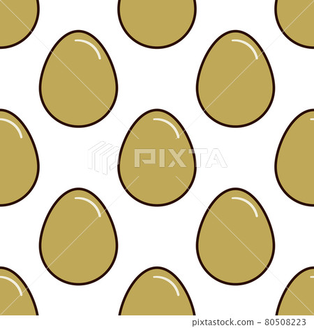 Chicken, eggs seamless pattern background. Flat...-插圖素材 [80508223 ...