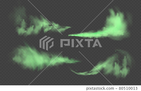 Green dust. Abstract blurry smoke with green... - Stock Illustration ...
