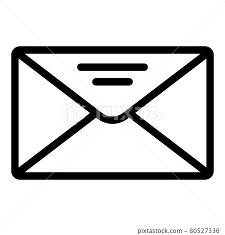 Paper letter icon, outline style - Stock Illustration [80527336] - PIXTA