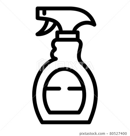 Home clean spray icon, outline style - Stock Illustration [80527400 ...