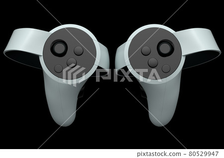 Virtual reality white controllers for online... - Stock Illustration ...