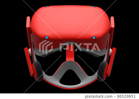 Virtual red reality glasses isolated on black...-插圖素材 [80529951] - PIXTA圖庫