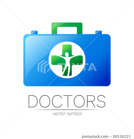 First Aid Logo Vector Medicine Symbol with Help... - Stock Illustration ...