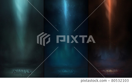 A set of backgrounds for the game character.... - Stock Illustration ...